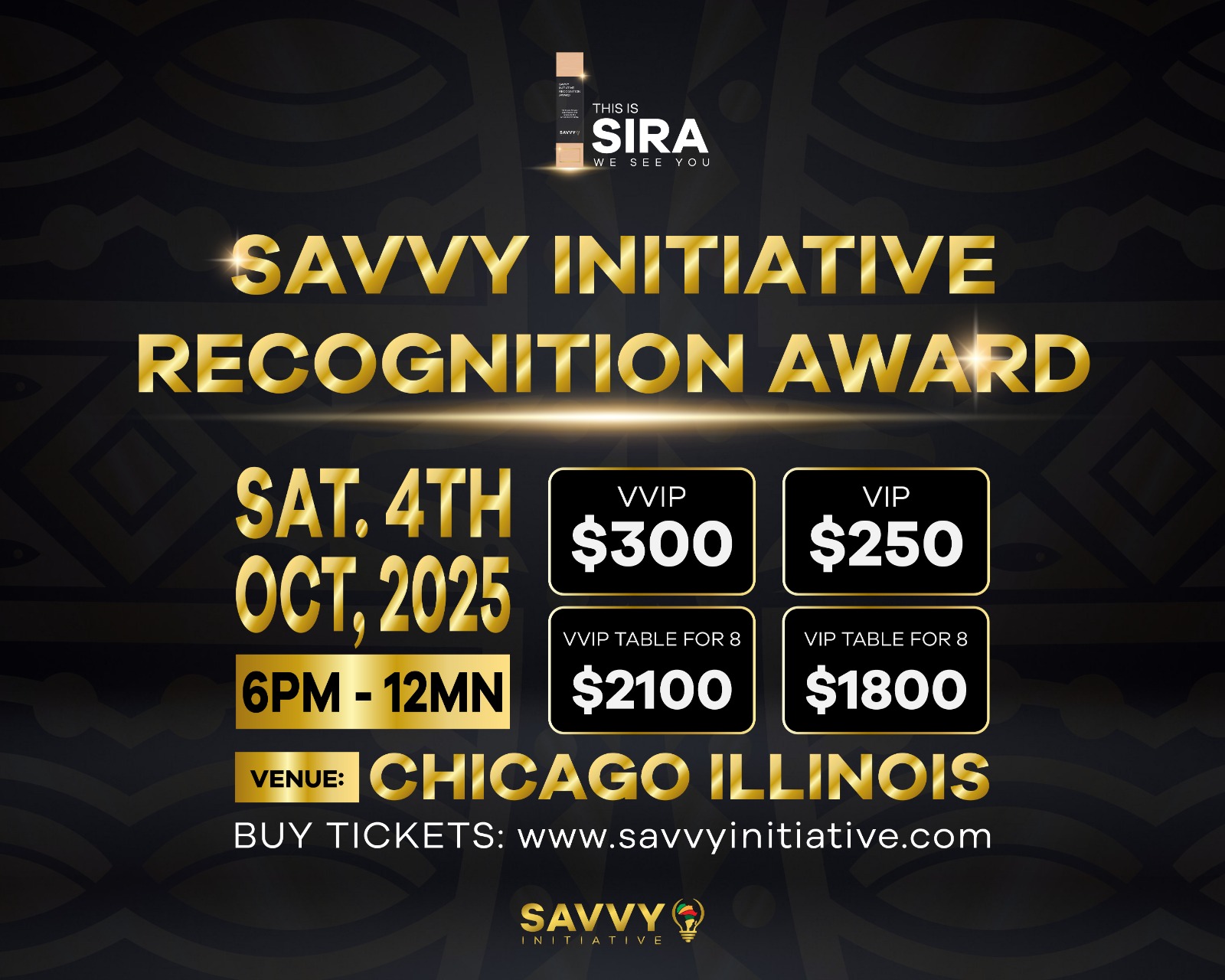 Savvy Initiative Recognition Award(SIRA) - Savvy Initiative
